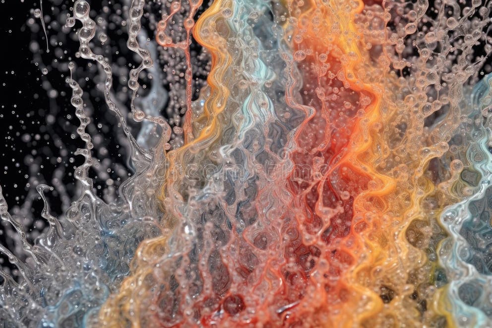 Abstract Water Spray Pattern from Leaky Hose Stock Illustration ...