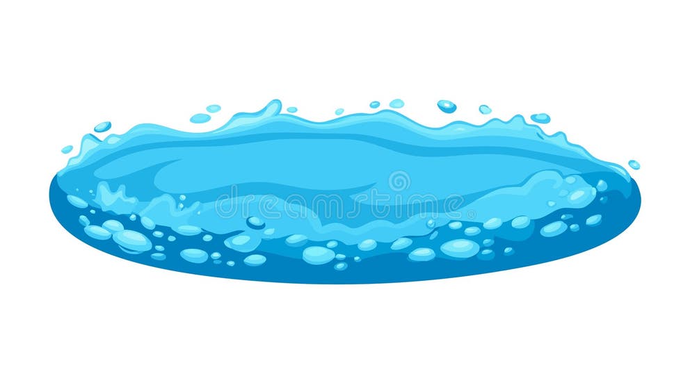 Abstract Water Surface Icon Representing Liquid or Pool, Vector Design ...