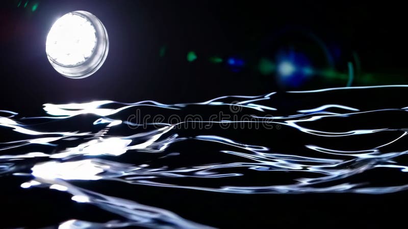 Abstract Water Surface with Light Reflection at Night, Artistic Concept ...