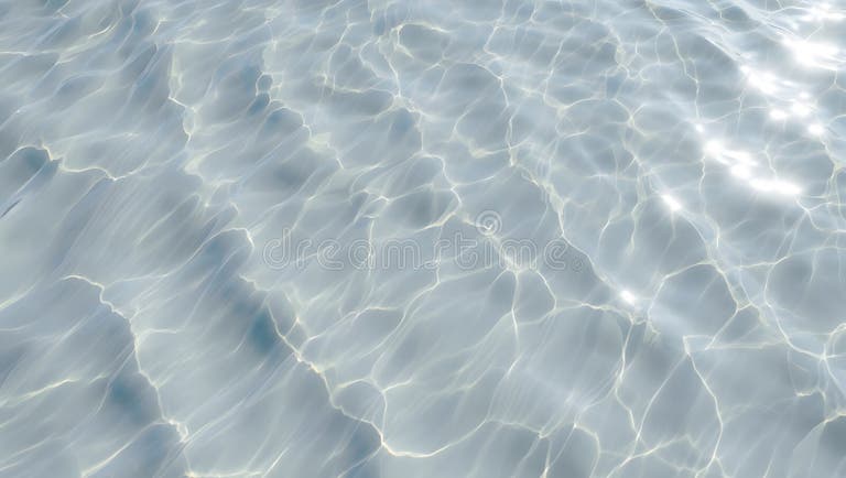 Abstract Water Texture Background, Sunlight Reflecting on Calm, Shallow ...