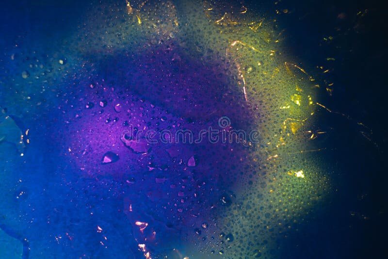 Abstract Water Texture of Water Drops of Different Sizes and Colored ...