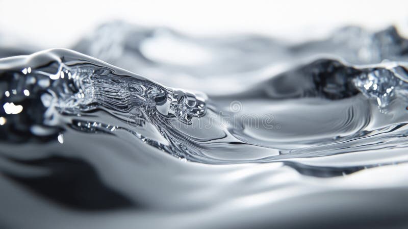 Abstract Water Texture: Grey Metallic Ripples Stock Illustration ...