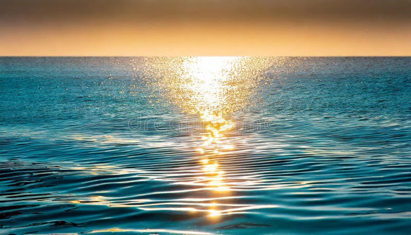 Abstract Water Texture with the Rising Sun Stock Illustration ...