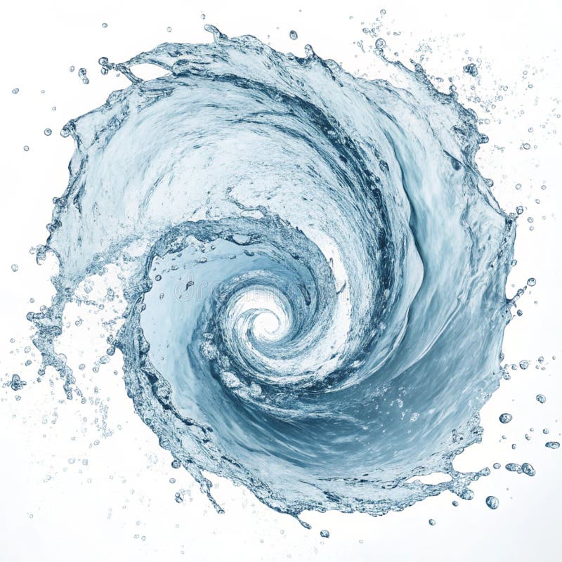Abstract Water Vortex Isolated on White Background Stock Illustration ...