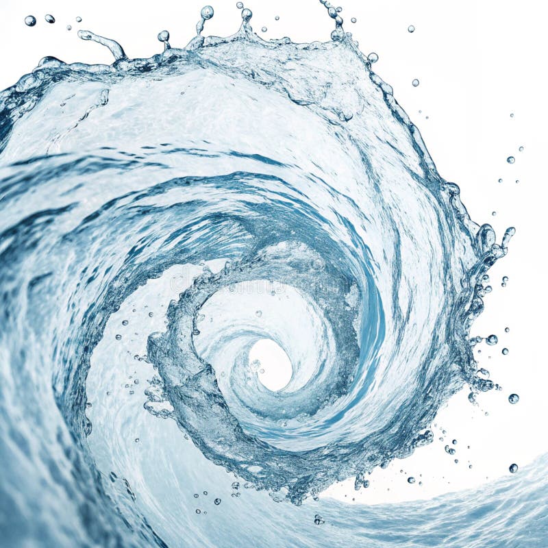 Abstract Water Vortex Isolated on White Background Stock Illustration ...