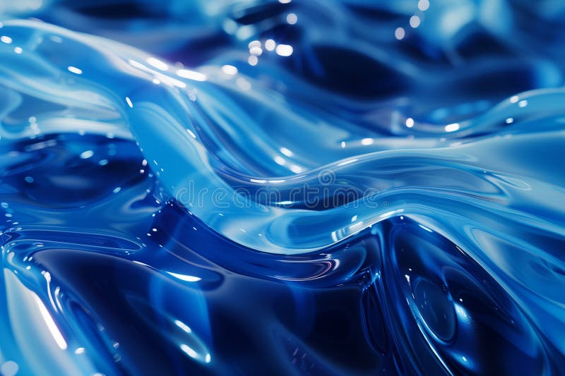 Abstract Water Wave Creating Dynamic Interplay of Light. Evoking Sense of Exploration and Clean ...