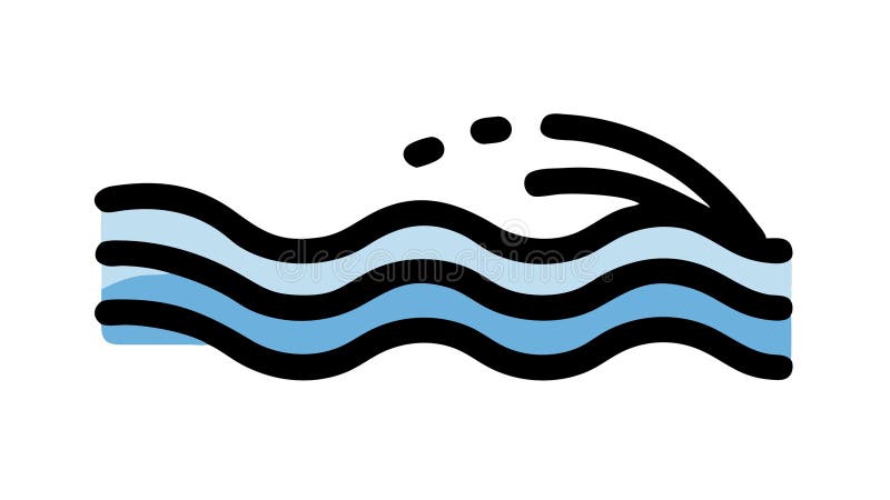 Abstract Water Waves Liquid Surface Icon , Vector Design Generative AI ...