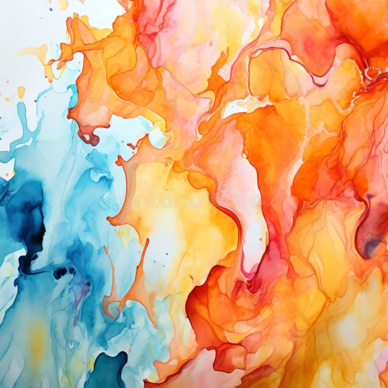 Abstract Watercolor Art Fluid and Artistic Art Piece Featuring Stock ...