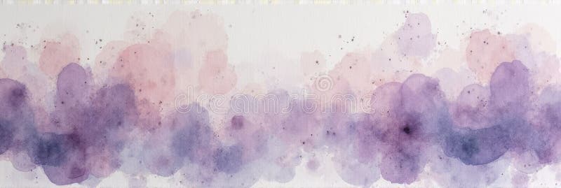Abstract Watercolor Art with Pink and Purple Ink Blots and Subtle White ...