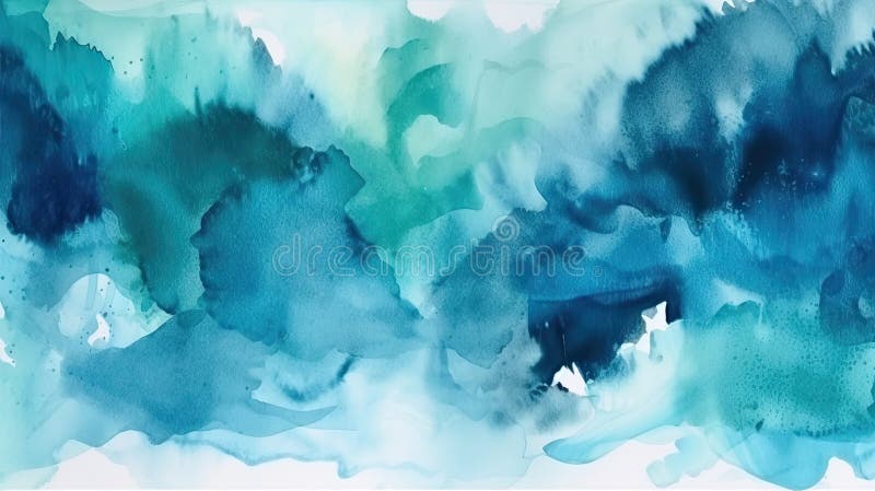 Abstract Watercolor Background in Blue, Azure, and Turquoise for Web ...