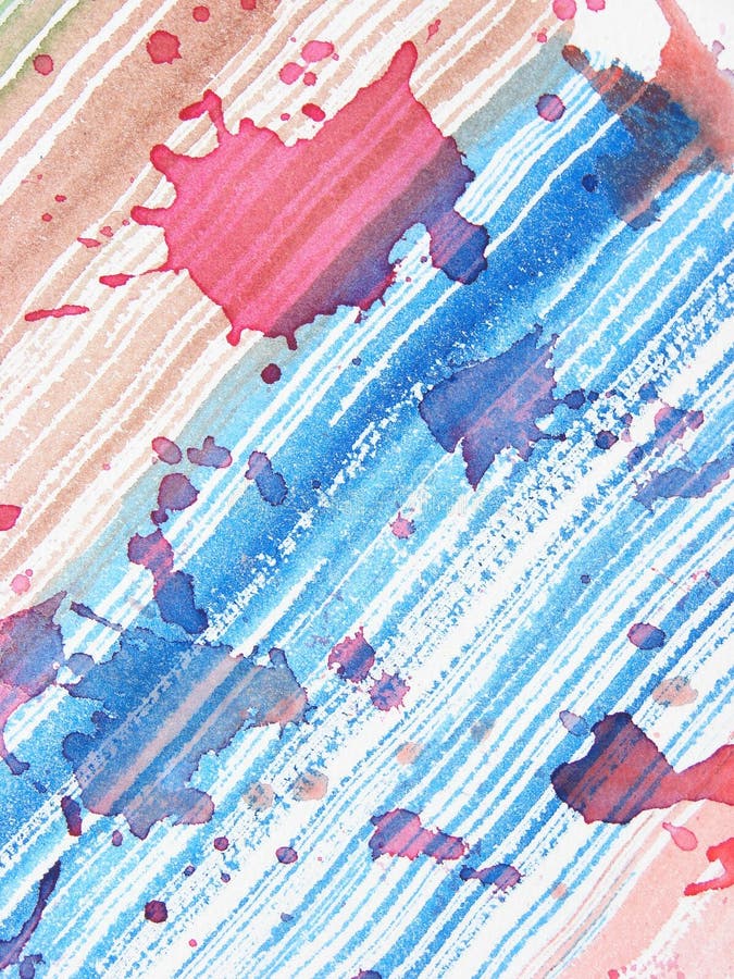 Abstract Watercolor Background Blue and Red Splash Stock Illustration ...