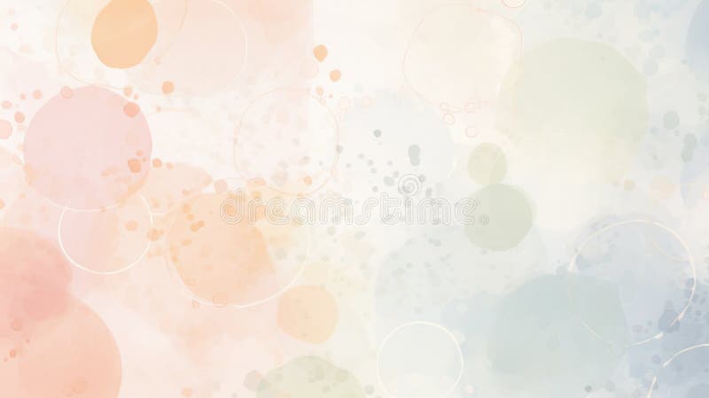 Abstract Watercolor Background with Circles in Pastel Colors ...