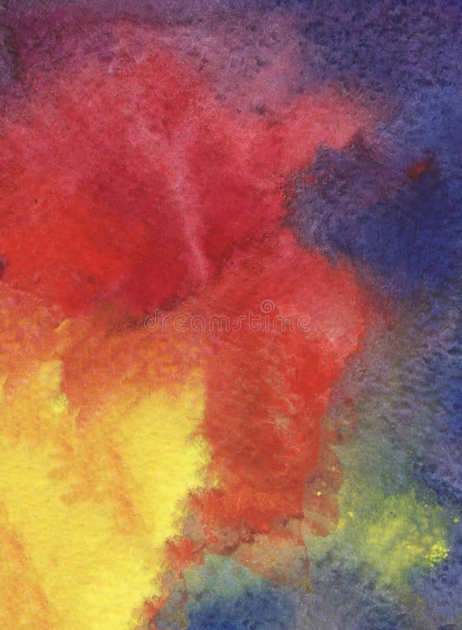 Abstract Watercolor Background, Colorful,cold Colors Hand Painted ...