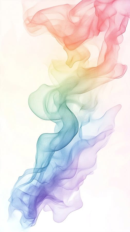 Abstract Watercolor Background with Flowing Rainbow Colors Creating a ...