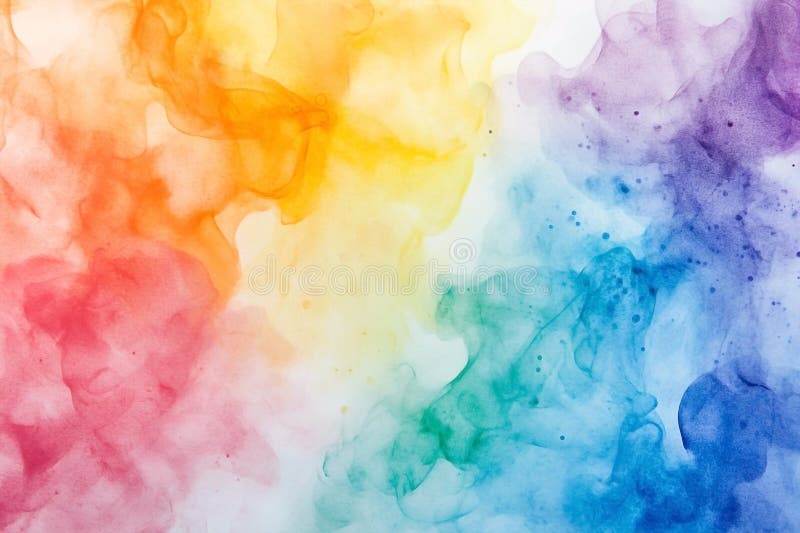Soft Watercolor Wash Blended Rainbow Colors Stock Photos - Free ...
