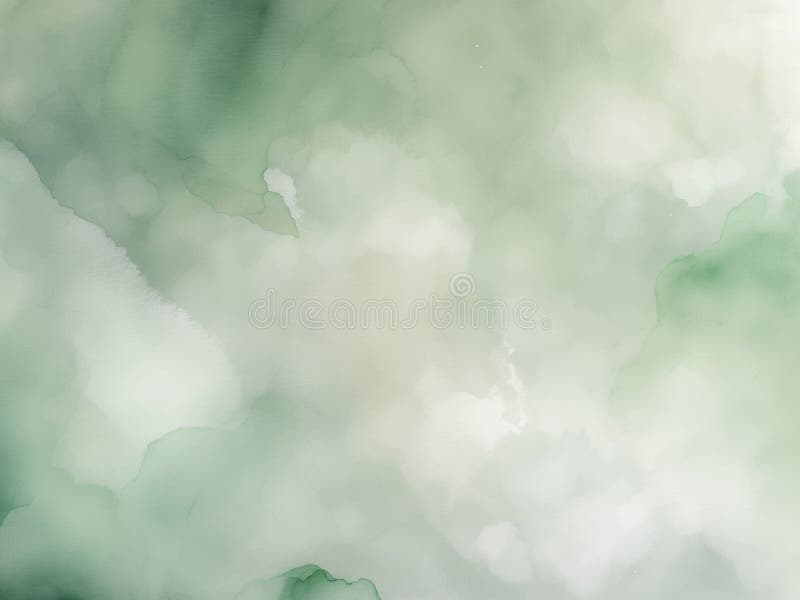 Abstract Watercolor Background Green White Color Scheme Has. Stock ...