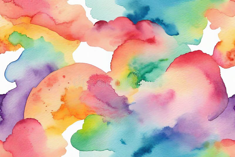 Abstract Watercolor Background in Rainbow Colors Stock Image - Image of ...