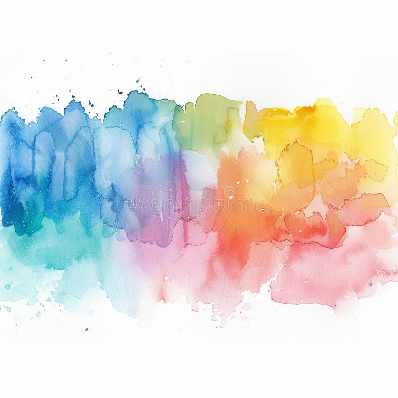 Abstract Watercolor Background. Rainbow Watercolor, Abstract Wall Art ...