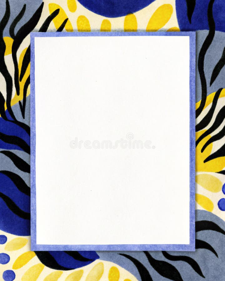 Abstract Watercolor Border with Paper Texture and Cosmic Dream Palette ...