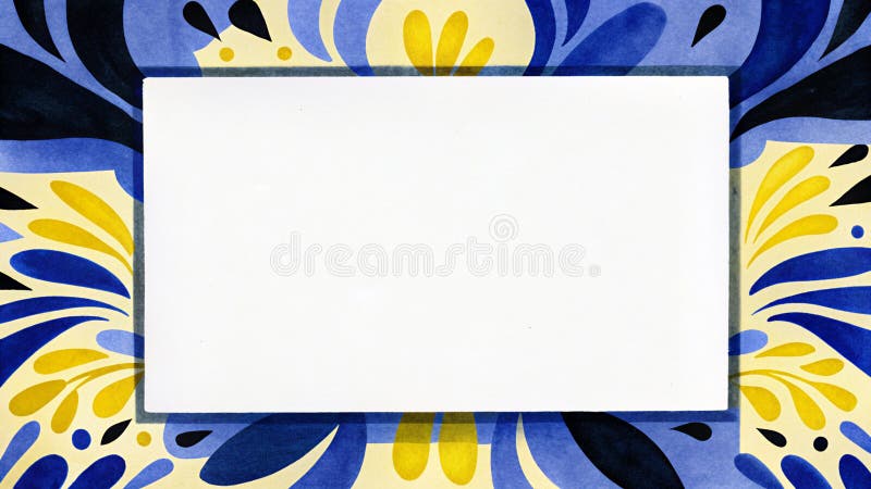Abstract Watercolor Border with Paper Texture and Cosmic Dream Palette ...