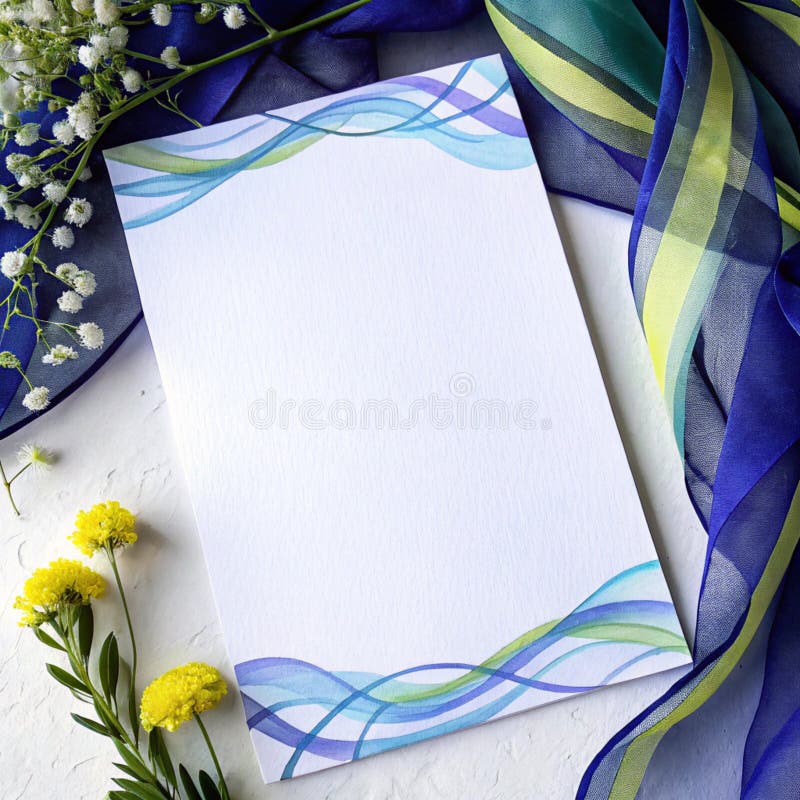 Abstract Watercolor Border with Paper Texture and Cosmic Dream Palette ...