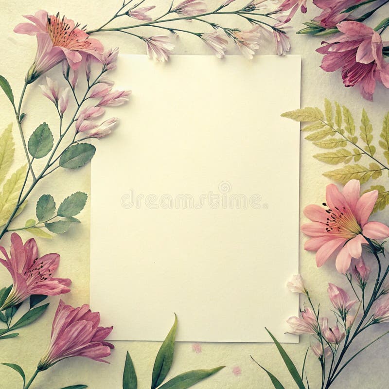 Abstract Watercolor Border with Paper Texture and Muted Elegance ...