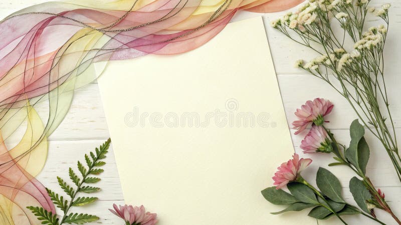 Abstract Watercolor Border with Paper Texture and Muted Elegance ...