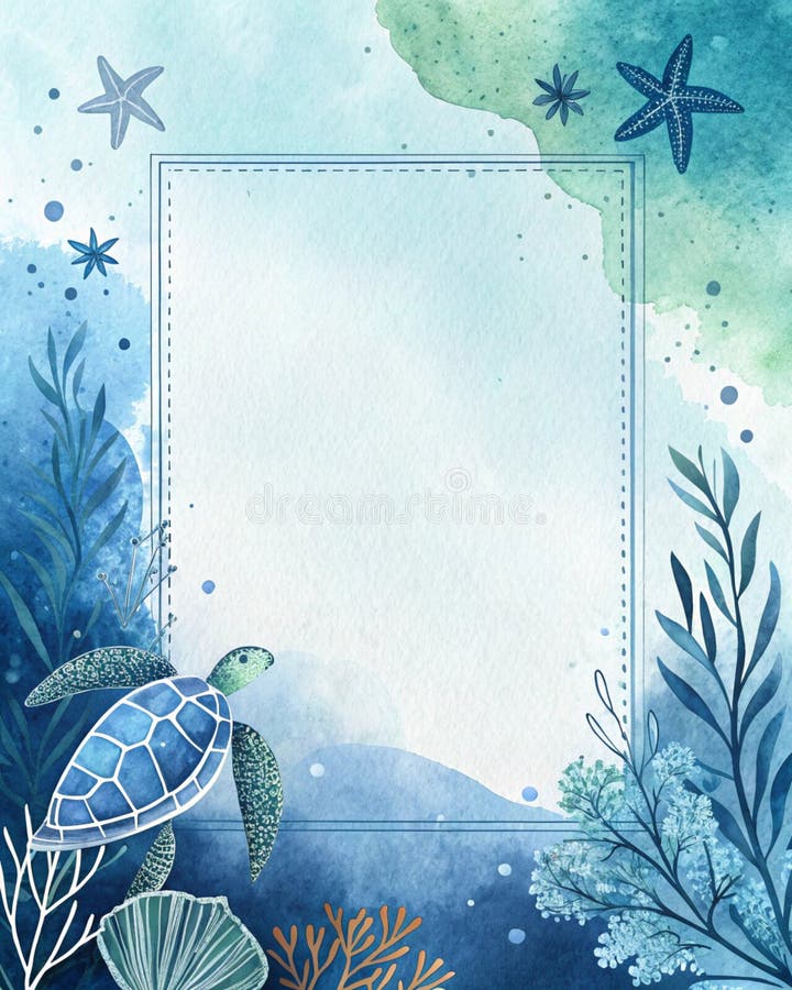 112 Decorative Border Watercolor Painting Geometric Patterns Invitation ...