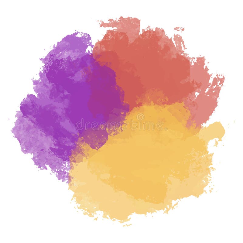 Abstract Watercolor Brush , Splash, Stain. Stock Illustration ...