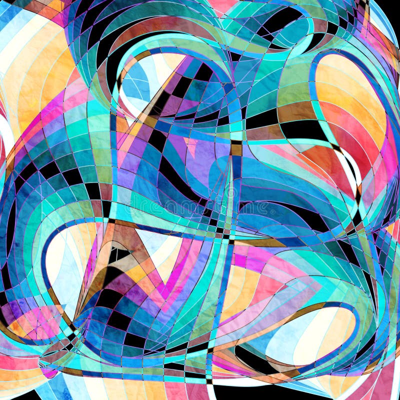 Abstract Wavy Elements Background Stock Illustration - Illustration of ...