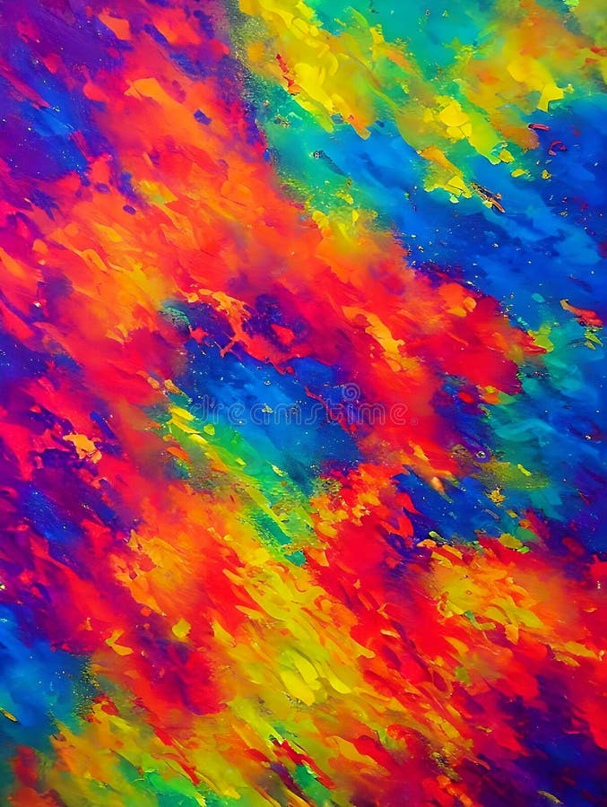 AI Generated Canvas Exploding in Colors. Stock Illustration ...