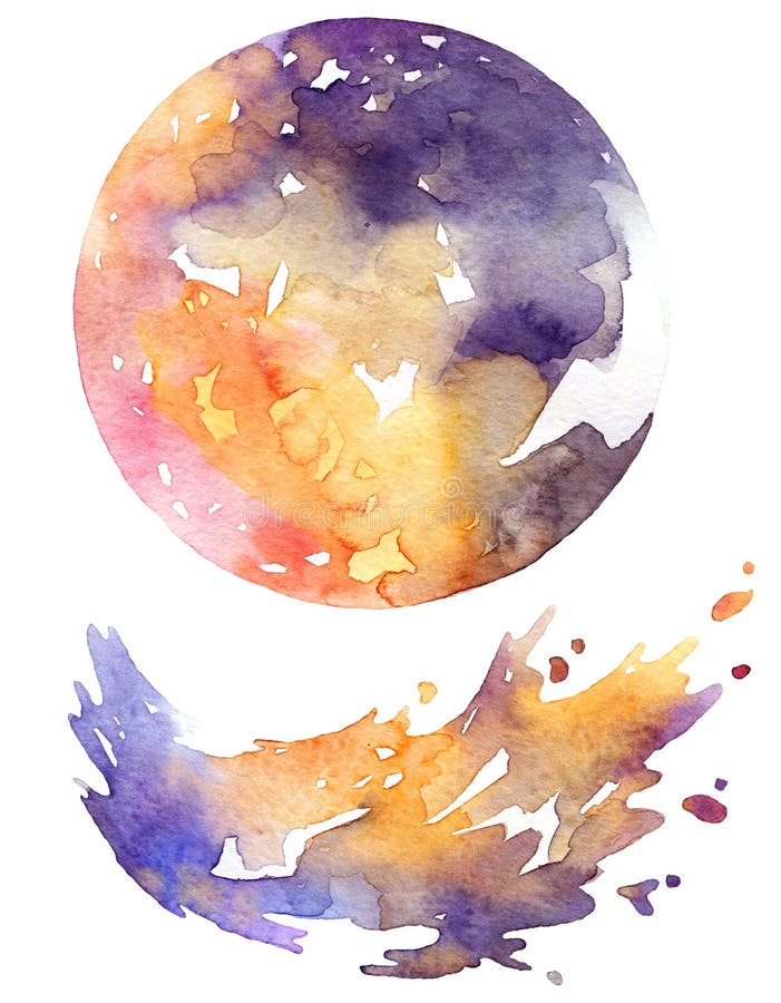 Abstract Watercolor Drawing Stock Illustration - Illustration of ...