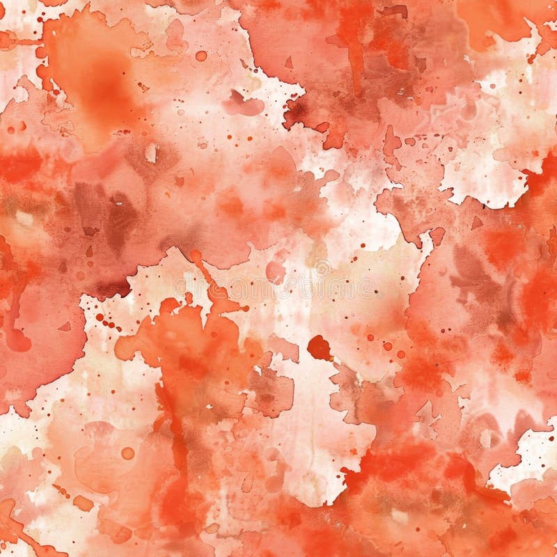 Abstract Watercolor Explosion in Shades of Red and Peach Stock Image ...