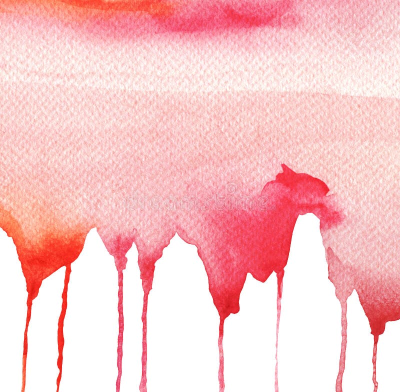 Abstract Watercolor Flow Down Hand Painted Background. Stock ...