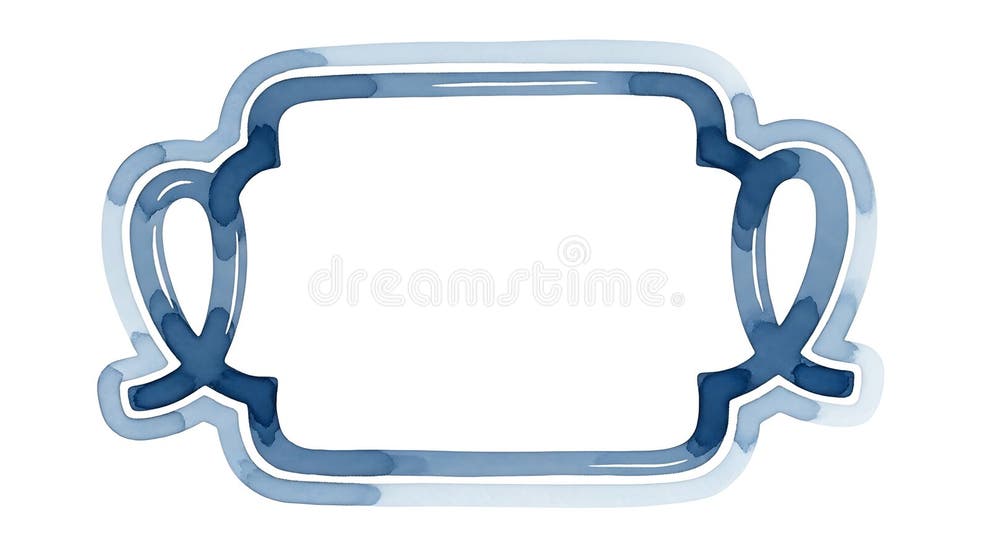 Abstract Watercolor Frame Featuring a Symmetric Design with Rounded ...