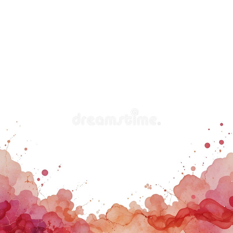 Abstract Watercolor Frame with Organic Brush Strokes – Isolated for ...