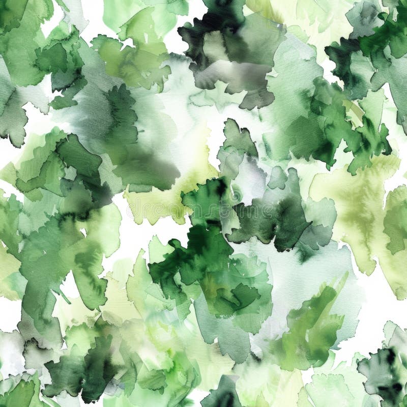 Abstract Watercolor Greenery Pattern Background Stock Photo - Image of ...