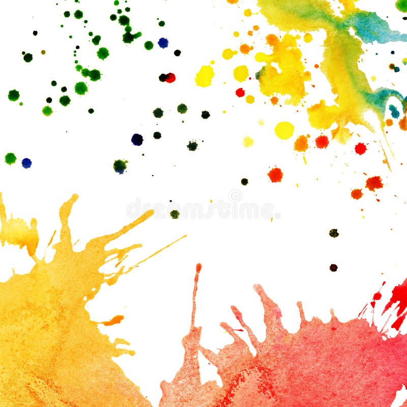 Abstract Watercolor, Ink Splashes Stock Illustration - Illustration of ...