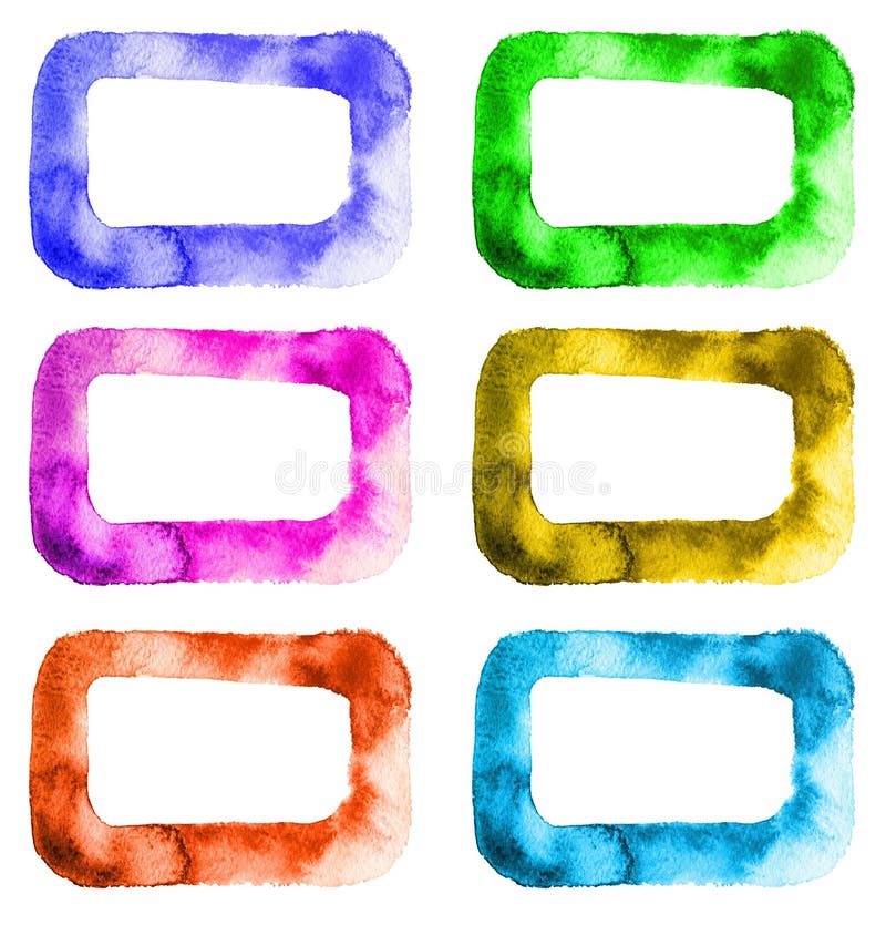 Abstract Watercolor Painted Frame Stock Illustration - Illustration of ...