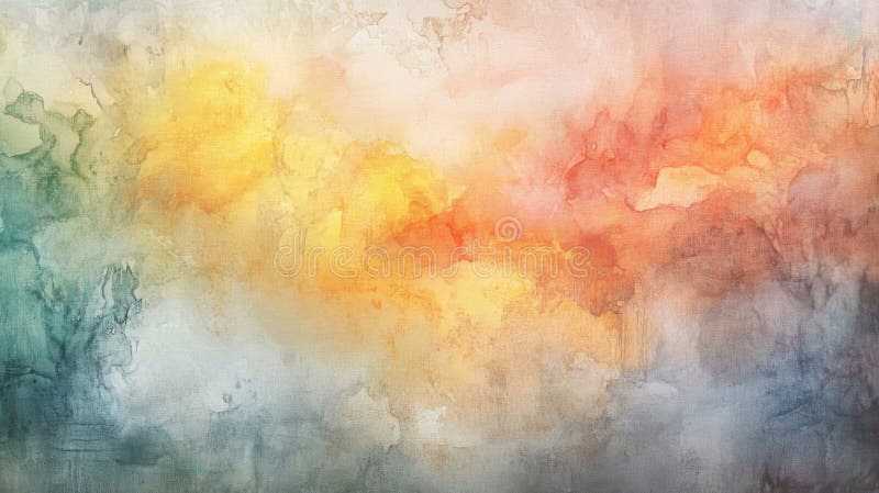 Abstract Watercolor Painting with Blending Colors Stock Illustration ...