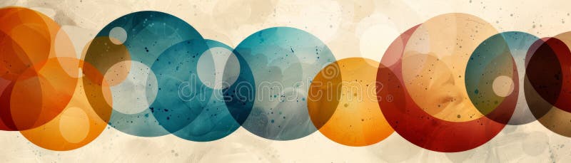 Abstract Watercolor Painting of Colorful Circles Stock Illustration ...