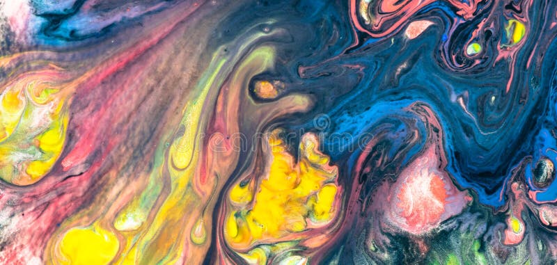 Abstract Watercolor Painting in Different Colors Stock Illustration ...