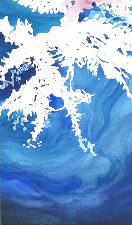 Abstract Watercolor Paper Splash Shapes Isolated Drawing. Stock Image ...