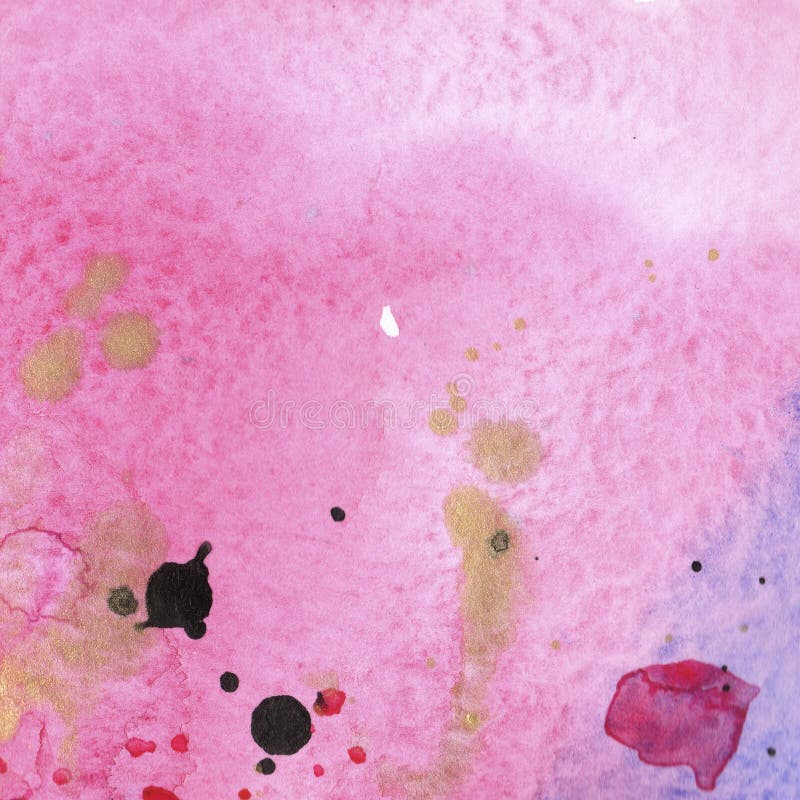 Abstract Watercolor Paper Splash Shapes Isolated Drawing. Illustration ...