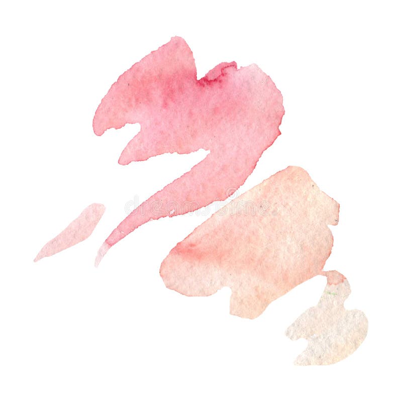 Abstract Watercolor Paper Splash Shapes Isolated Drawing. Illustration ...