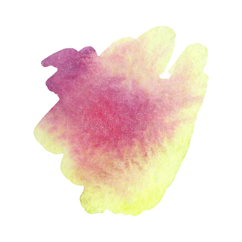 Abstract Watercolor Paper Splash Shapes Isolated Drawing. Illustration ...