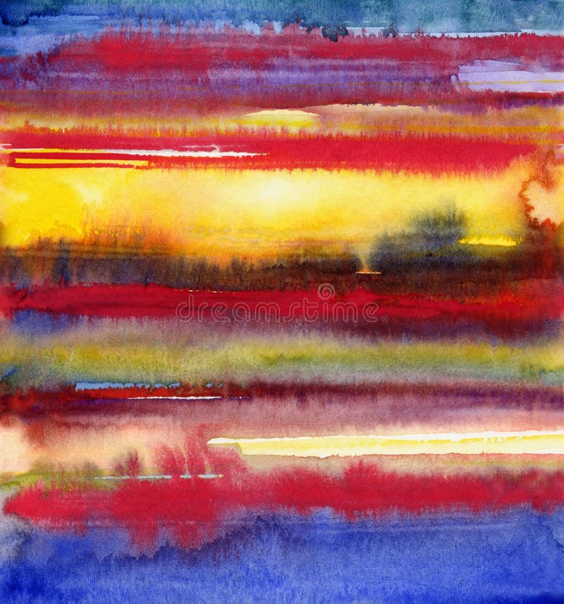 Abstract Colorful Watercolor Pattern Stock Illustration - Illustration ...