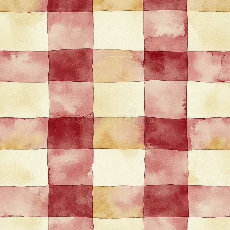 Abstract Watercolor Pattern with Soft Red and Beige Squares Stock Image ...