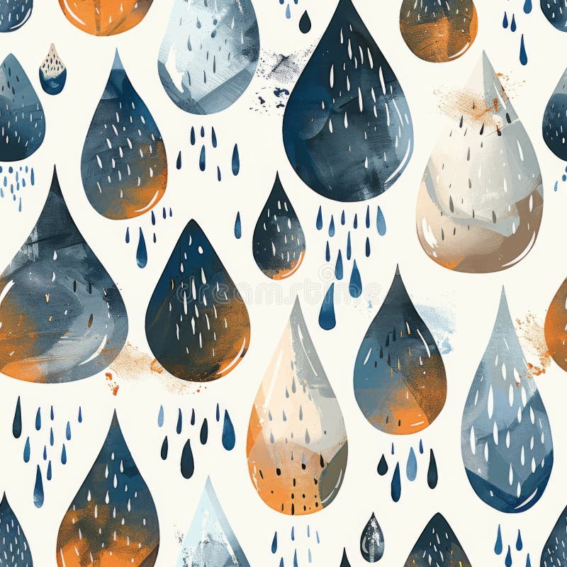 Abstract Watercolor Raindrops Pattern for Creative Backgrounds Stock ...