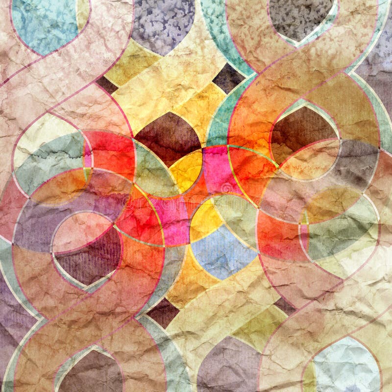 Abstract Watercolor Retro Background Stock Illustration - Illustration ...